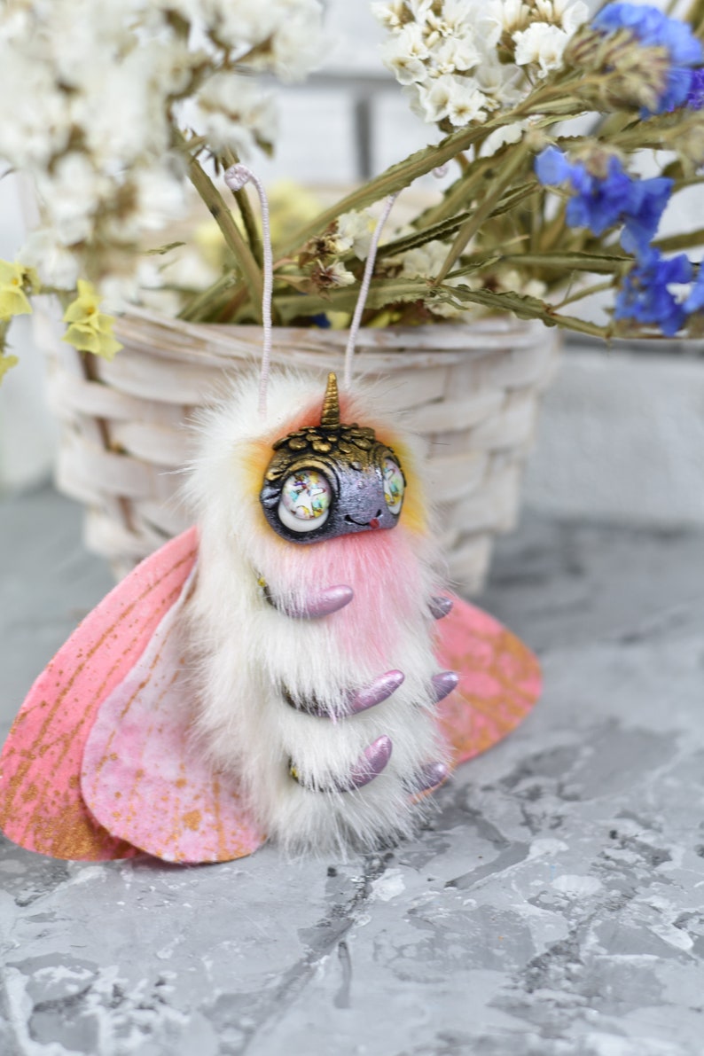Moth Ooak Toy Fantasy Moth Toy Plush Bug Collectible Sculpture - Etsy