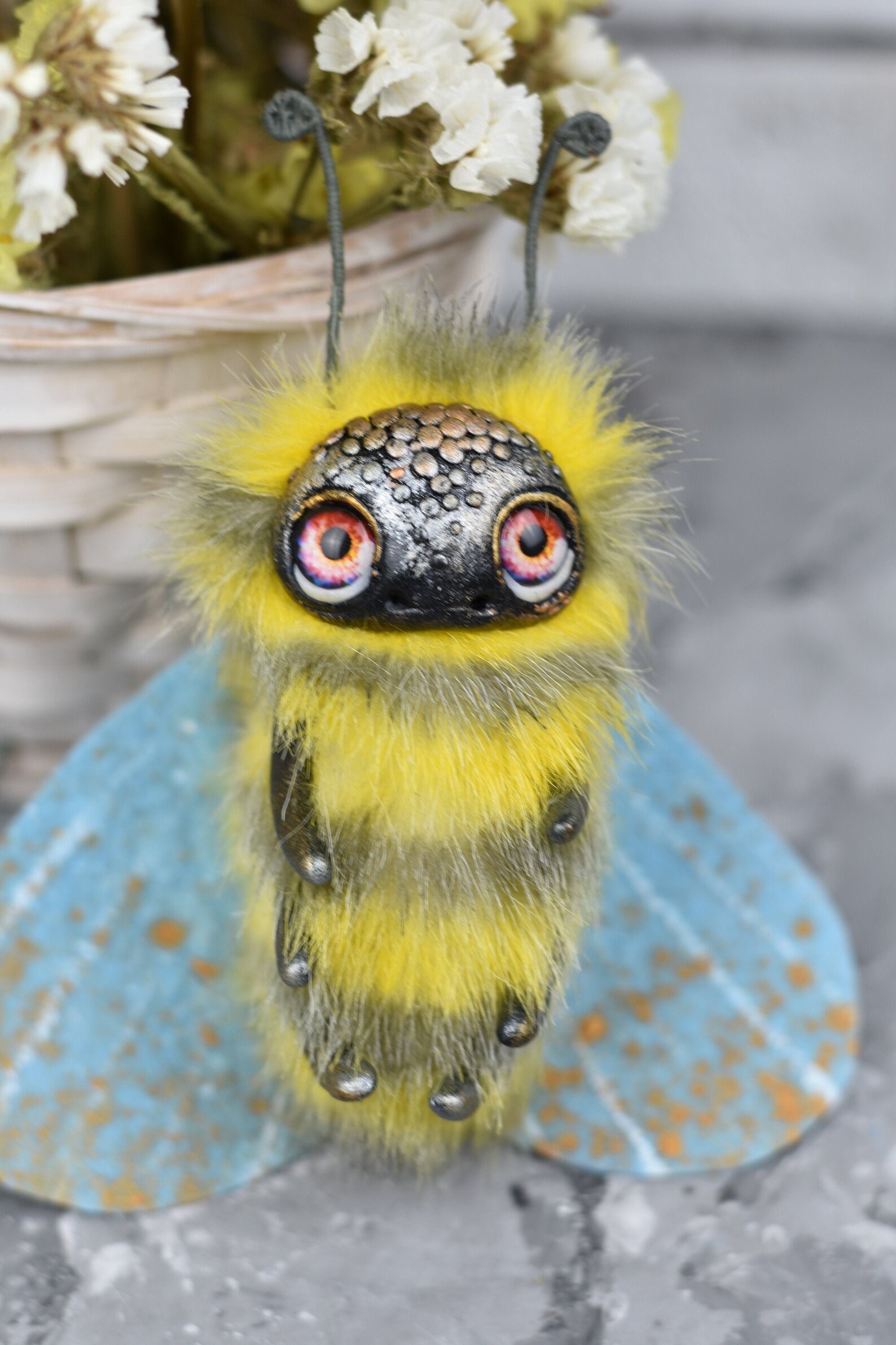 Bee ART Doll Fantasy Toy Little Bee Plush Collectible Ooak - Etsy