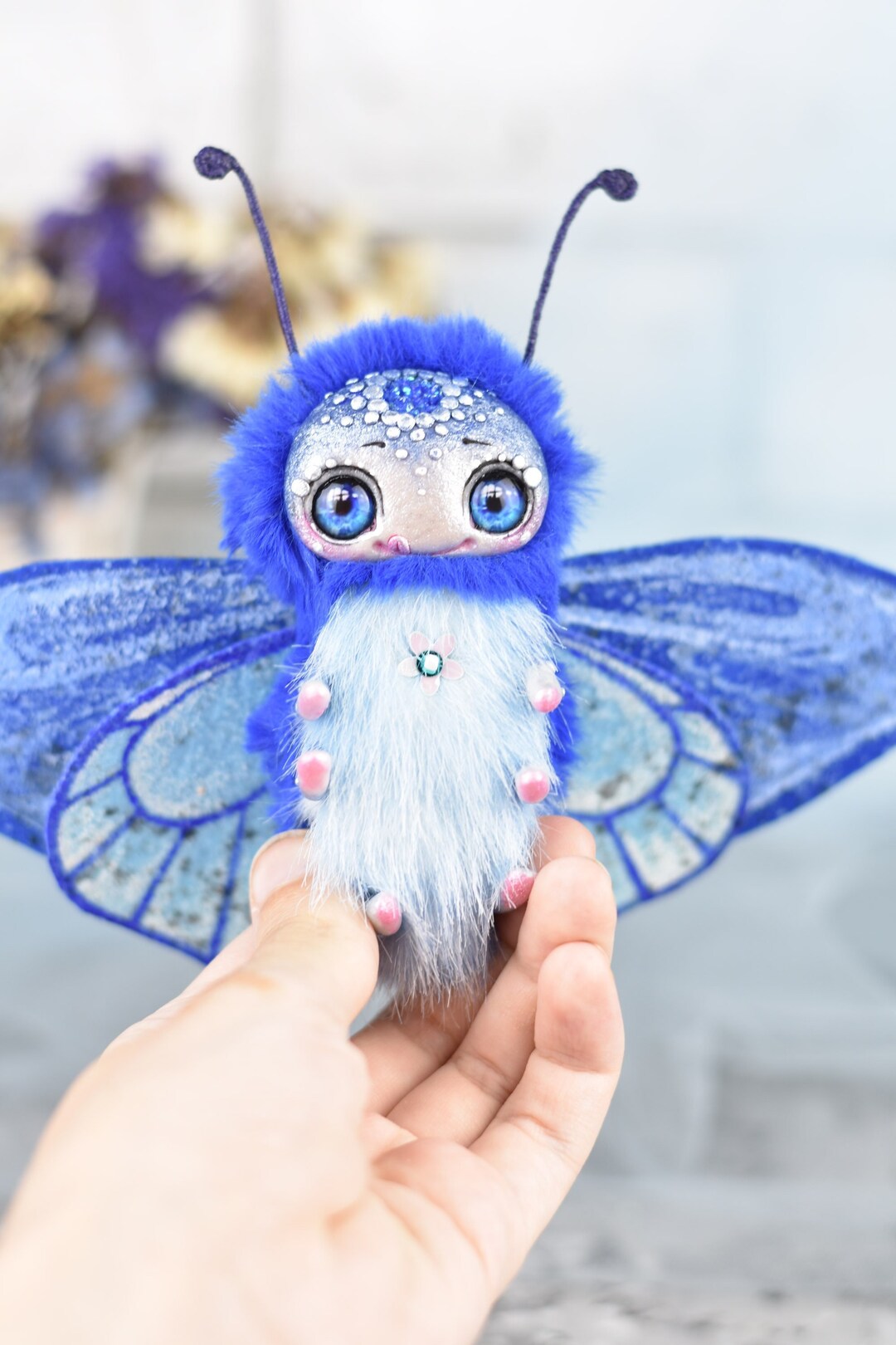 Moth ART, Fantasy Toy, Dead Head, Moth Plush, Collectible, Moth ...