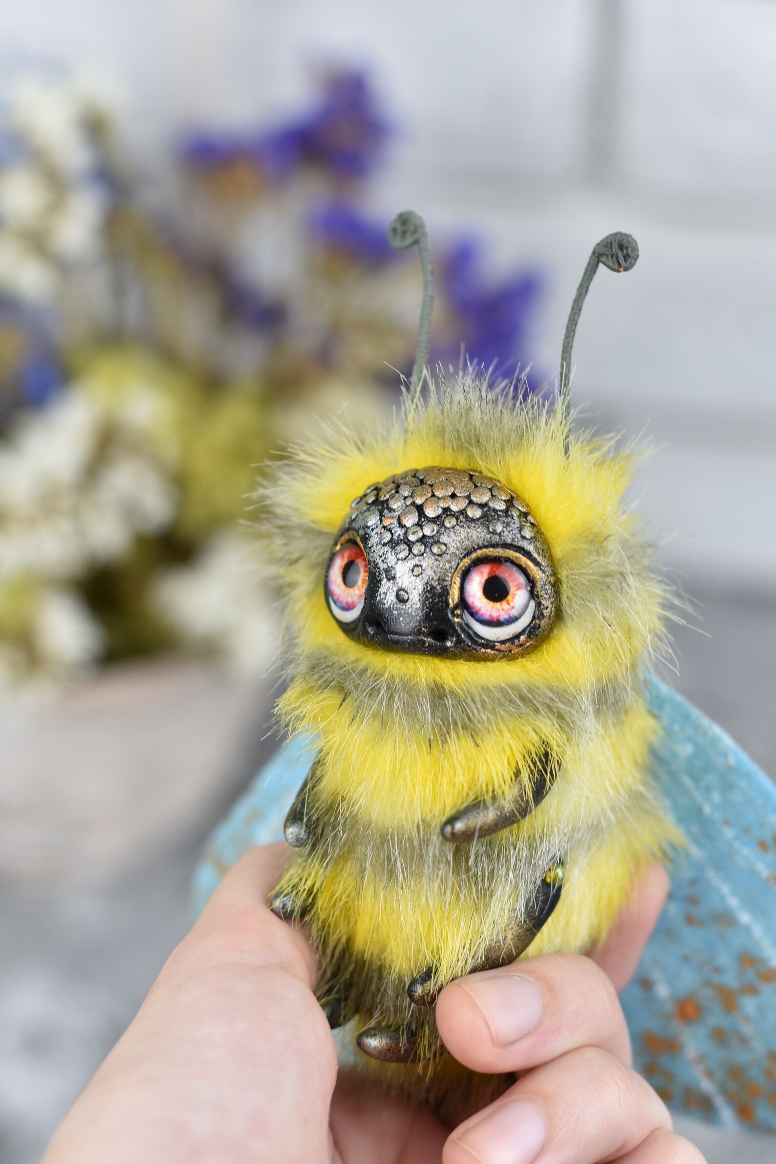 Bee ART Doll Fantasy Toy Little Bee Plush Collectible Ooak - Etsy
