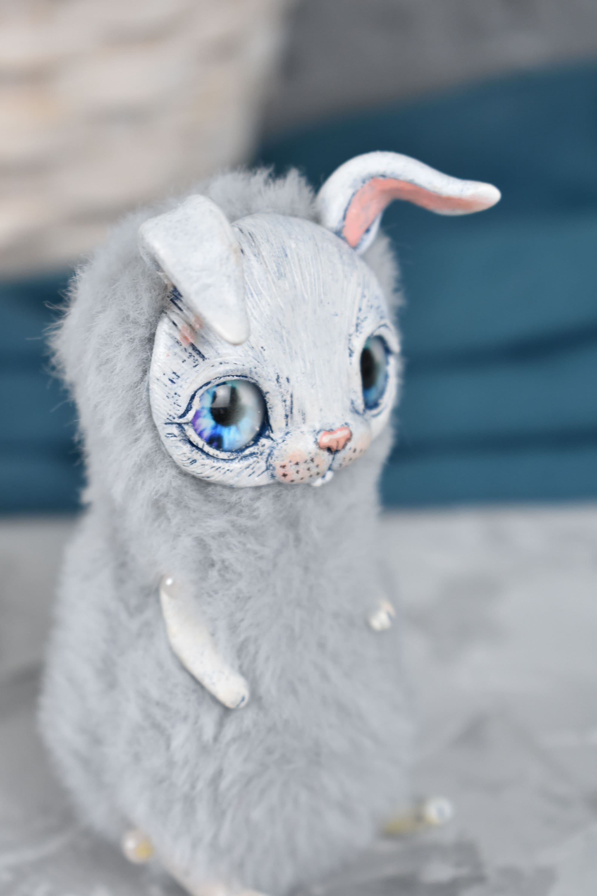 Teddy Bunny .rabbits Toy Artist Teddy. Gifts for Her Rabbit - Etsy