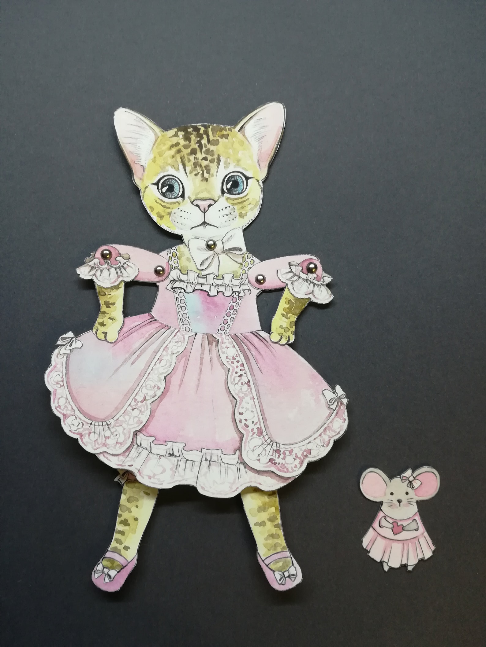 Cat Paper Doll Paper Toys Paper Crafts Paper Dolls - Etsy