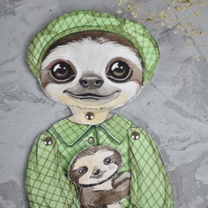 Sloth Gifts, Sloth Ornament, Paper Sloth, Paper Toys, Paper Crafts ...