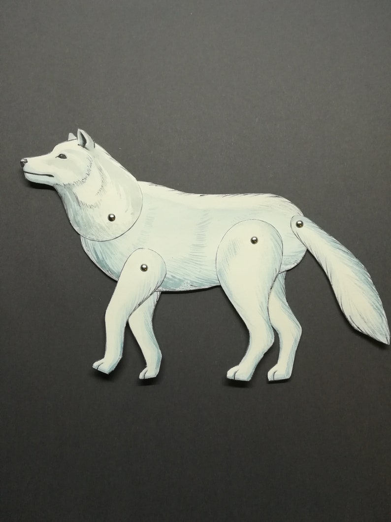 White Wolf , Paper Doll, Paper Toys, Paper Crafts, - Etsy