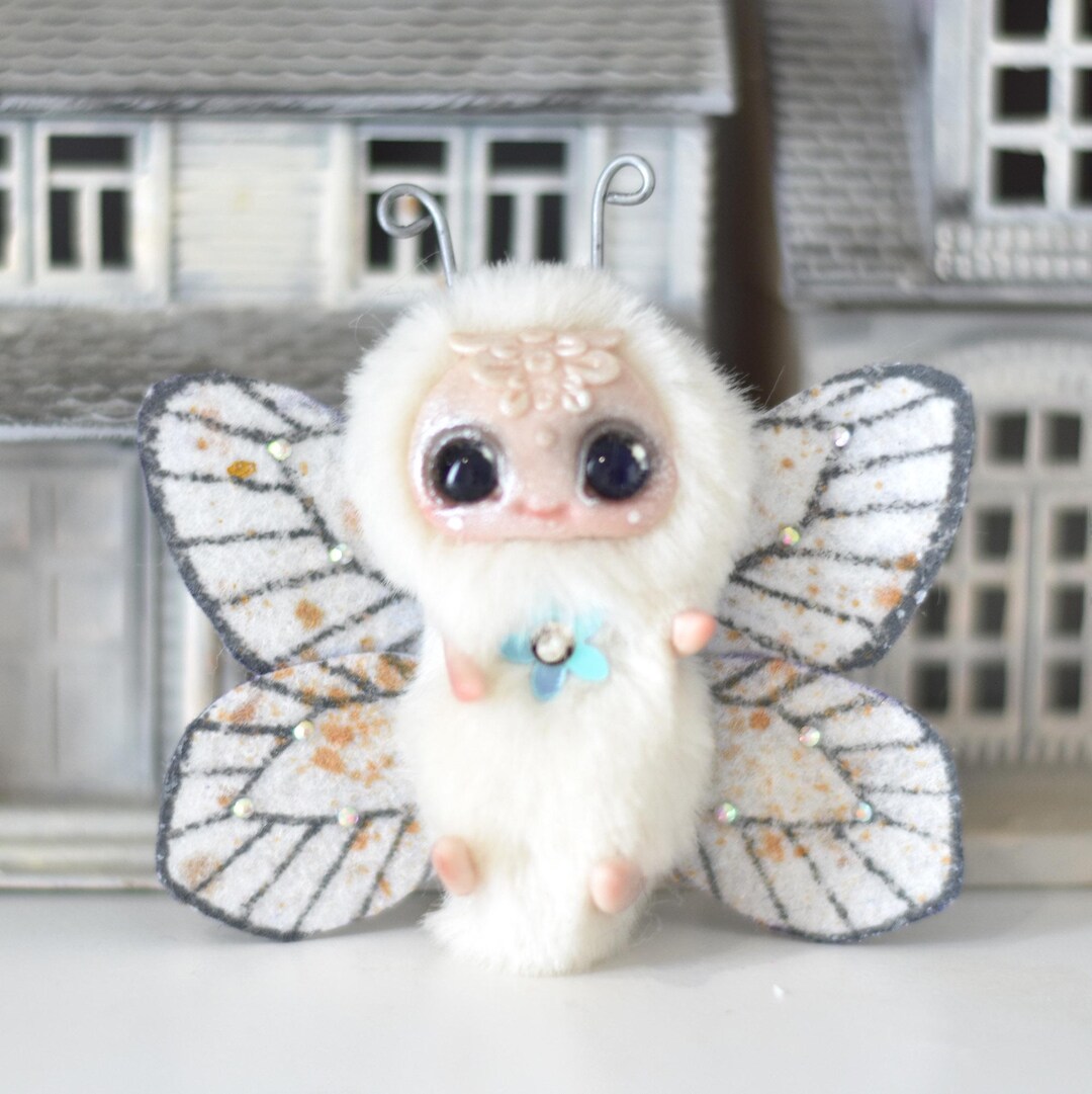 Butterfly Ooak Toy Miniature Moth Fantasy Plush Bug Collectible ...