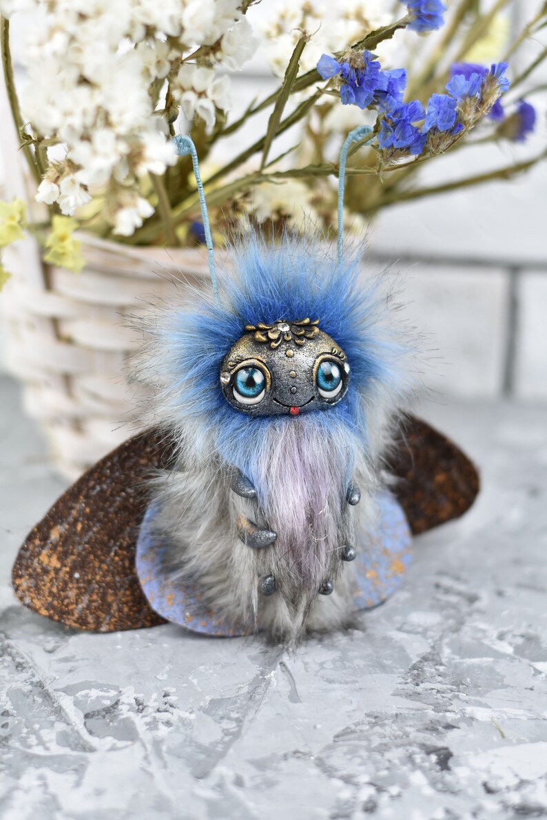Moth Ooak Toy Fantasy Moth Toy Plush Bug Collectible Sculpture - Etsy
