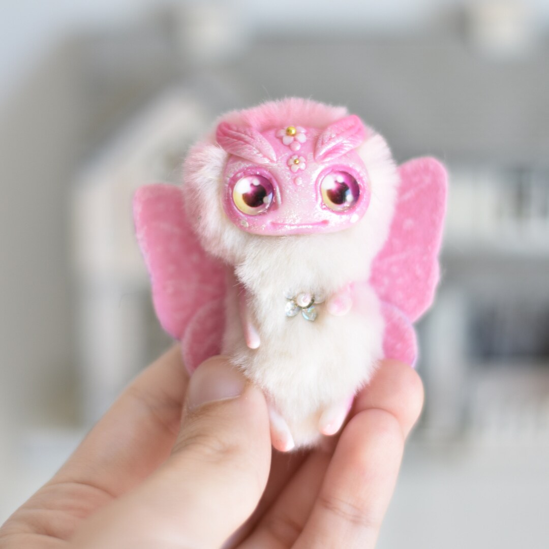 Moth Ooak Toy Miniature Fantasy Plush Bug Collectible Sculpture Art ...