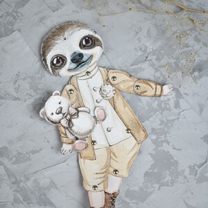 Sloth Gifts, Sloth Ornament, Paper Sloth, Paper Toys, Paper Crafts ...