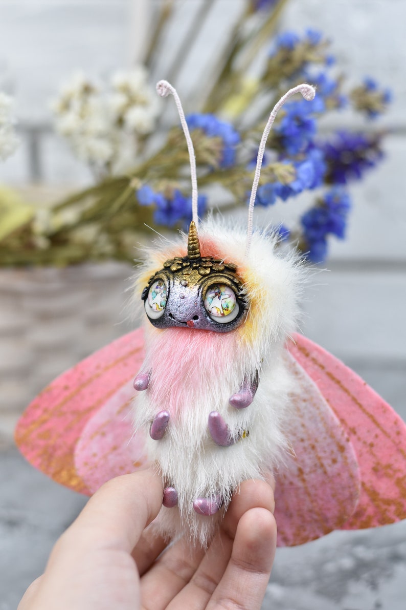 Moth Ooak Toy Fantasy Moth Toy Plush Bug Collectible Sculpture - Etsy