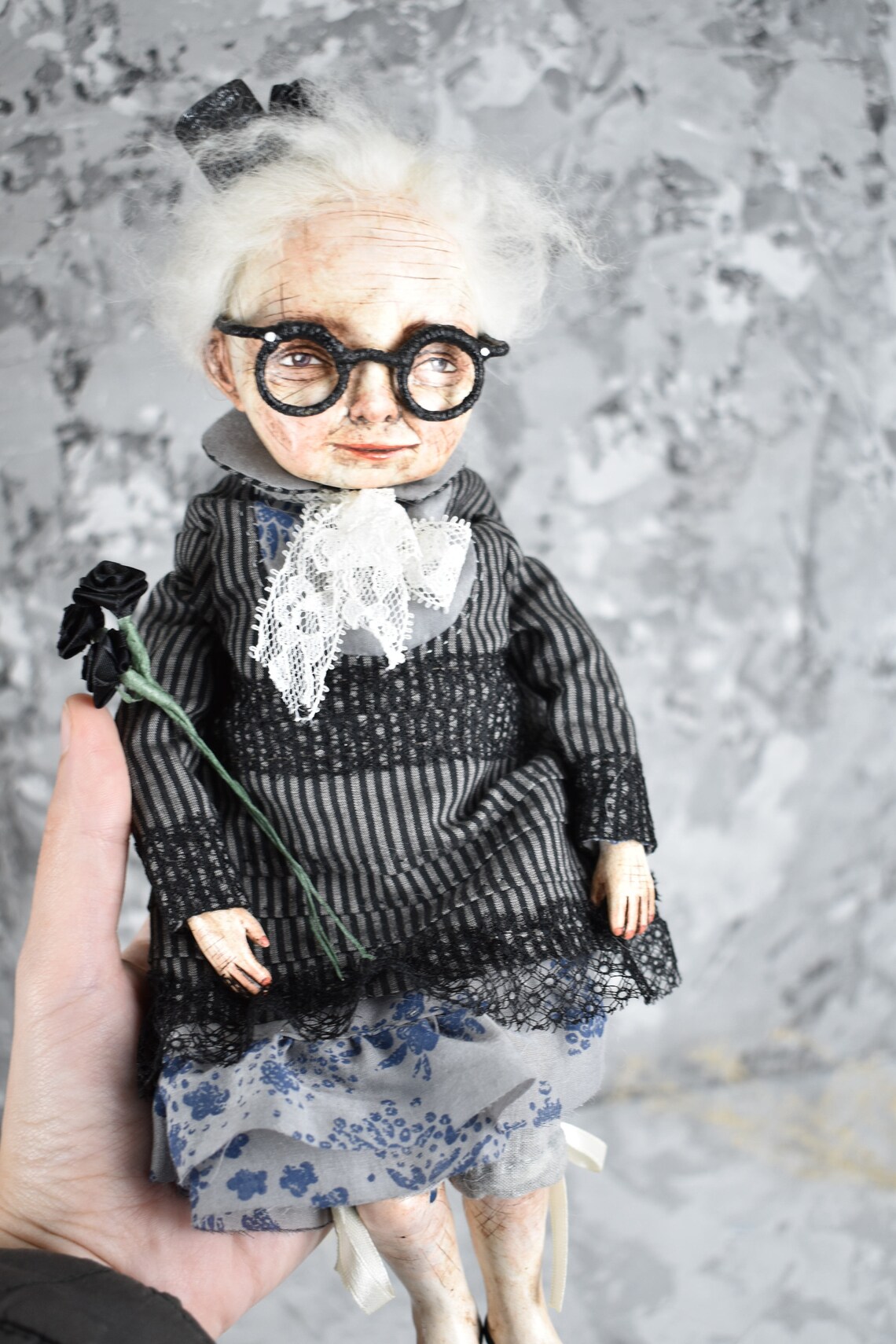 Old Lady, OOAK Art Doll, Hand Made Sculpture - Etsy