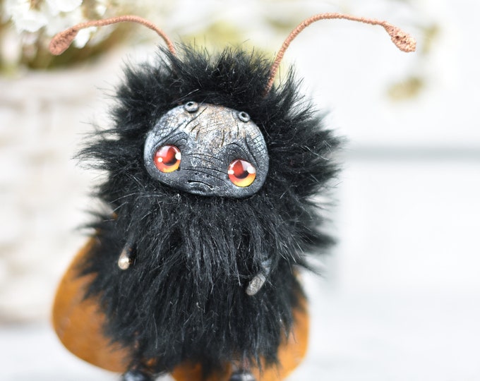 Bug ART, Fantasy Toy, Bug Plush, Collectible, Moth Sculpture, Ooak Toy ...