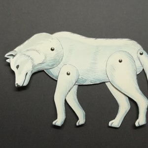 White Wolf , Paper Doll, Paper Toys, Paper Crafts, - Etsy