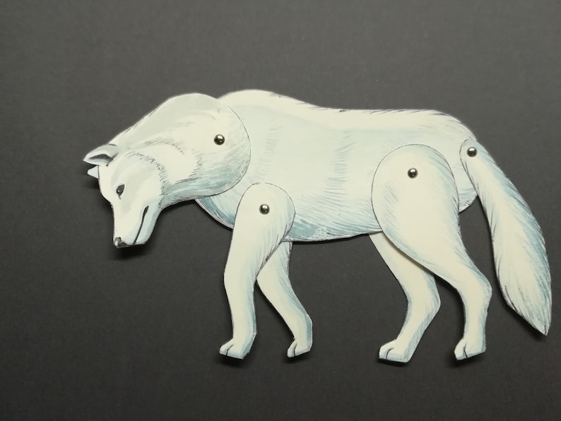 White Wolf , Paper Doll, Paper Toys, Paper Crafts, - Etsy