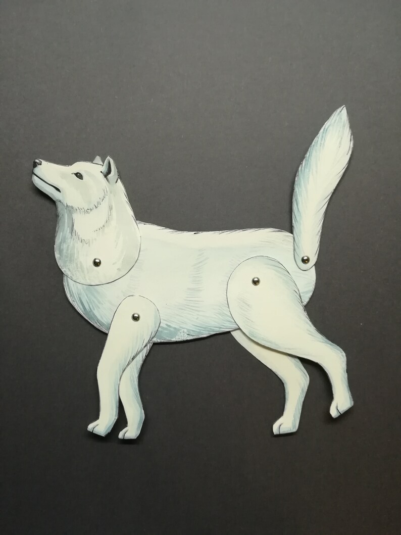 White Wolf , Paper Doll, Paper Toys, Paper Crafts, - Etsy