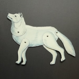 White Wolf , Paper Doll, Paper Toys, Paper Crafts, - Etsy
