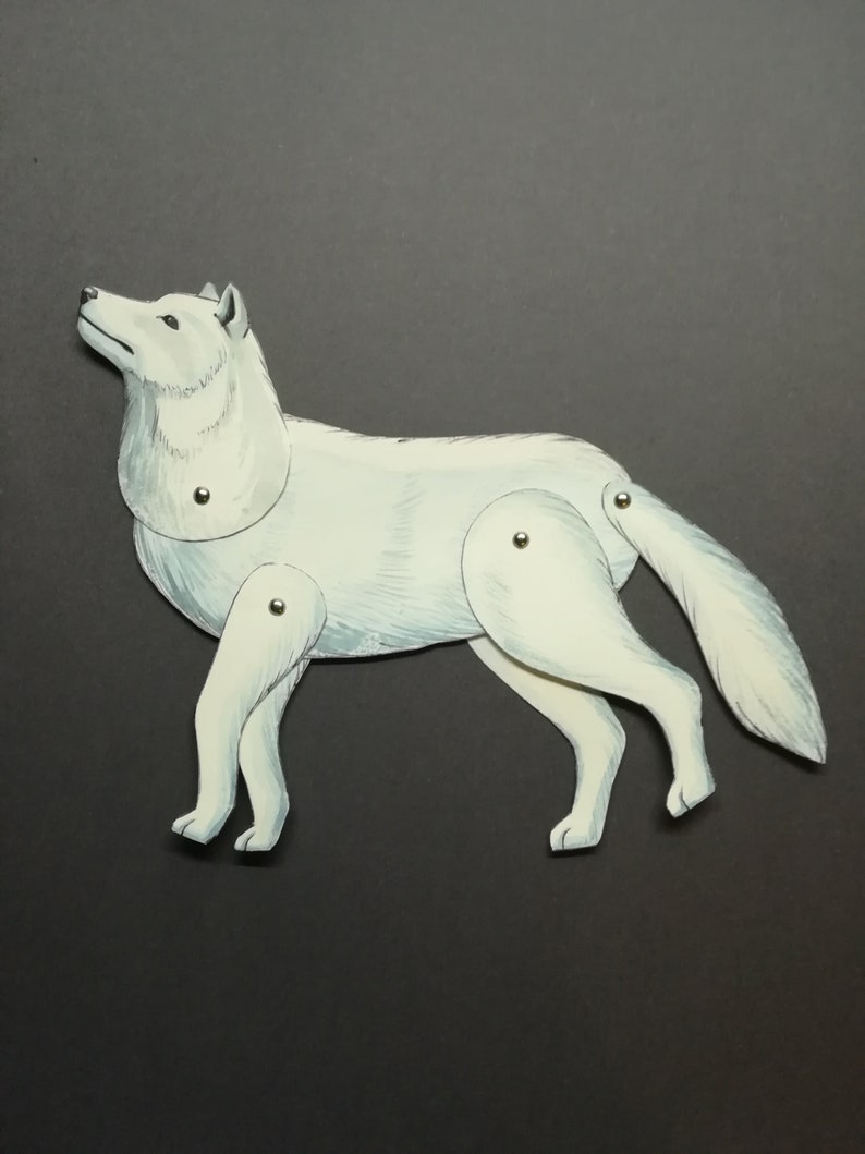 White Wolf , Paper Doll, Paper Toys, Paper Crafts, - Etsy