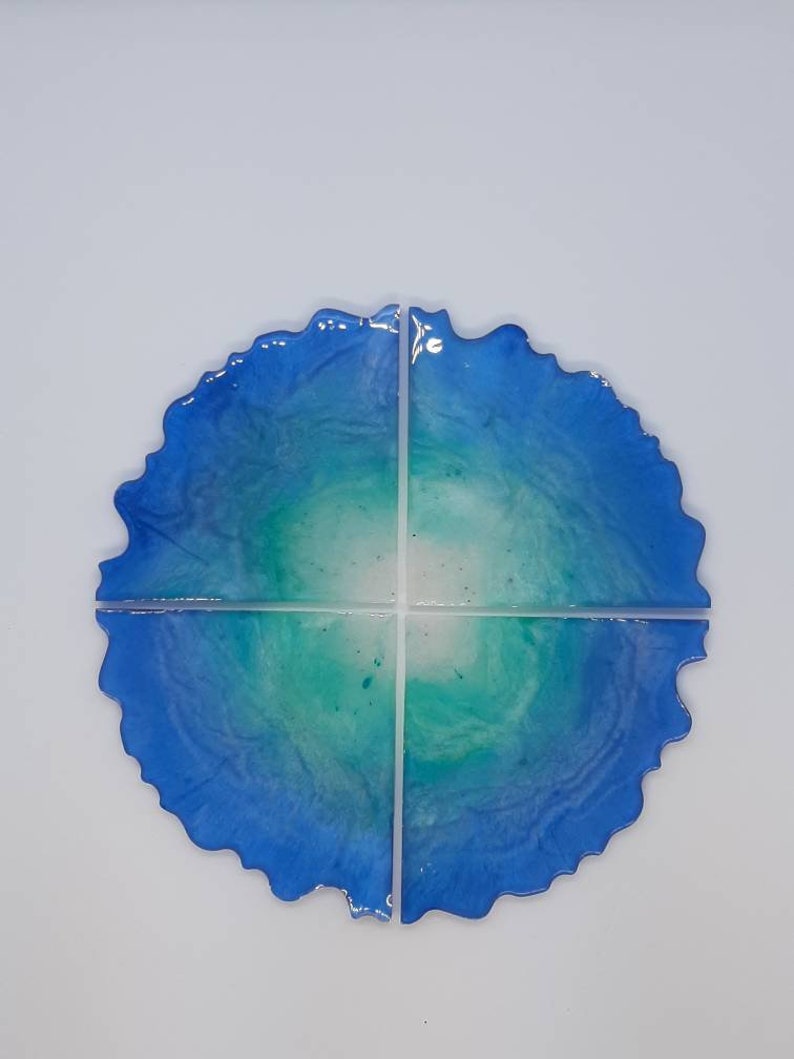 Ocean / Beach Inspired Coasters With White Sand: Set of 4 - Etsy