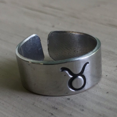 Taurus Ring Horoscope Ring Zodiac Jewelry Zodiac Ring - Etsy