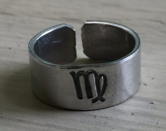Virgo Ring - Horoscope Ring - Zodiac Jewelry - Zodiac Ring - Astrology ...