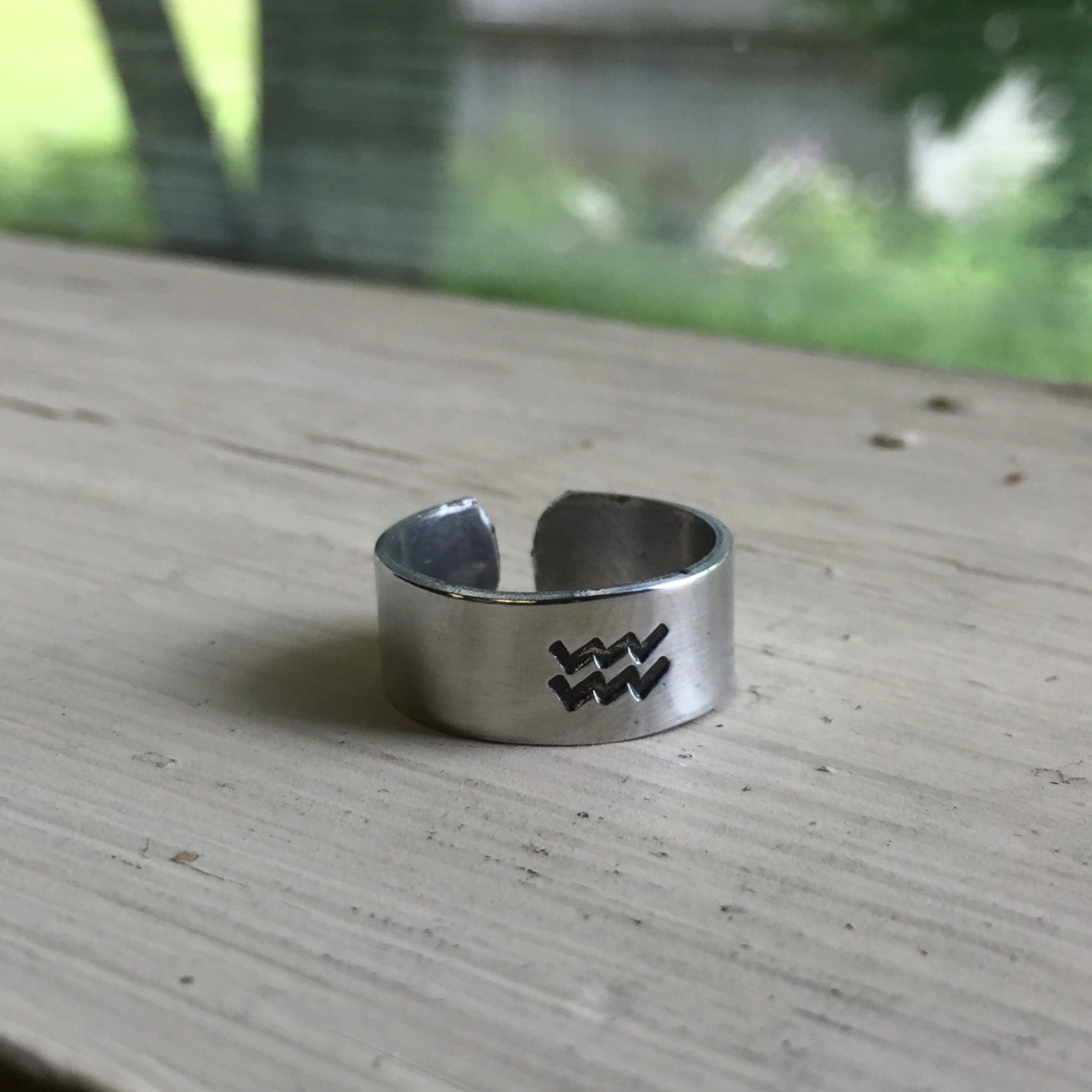 Aquarius Ring Horoscope Ring Zodiac Jewelry Zodiac Ring | Etsy