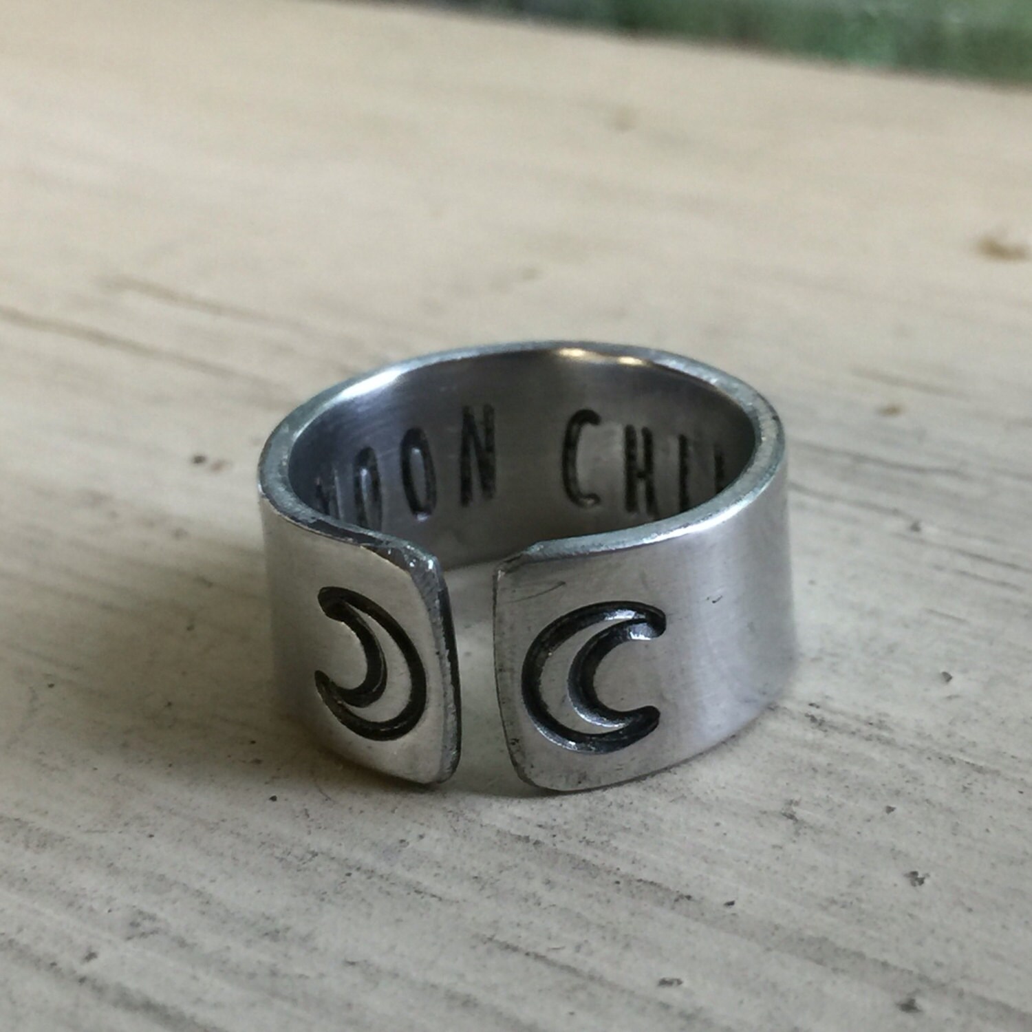 Moon Child Ring Silver Moon Child - Etsy