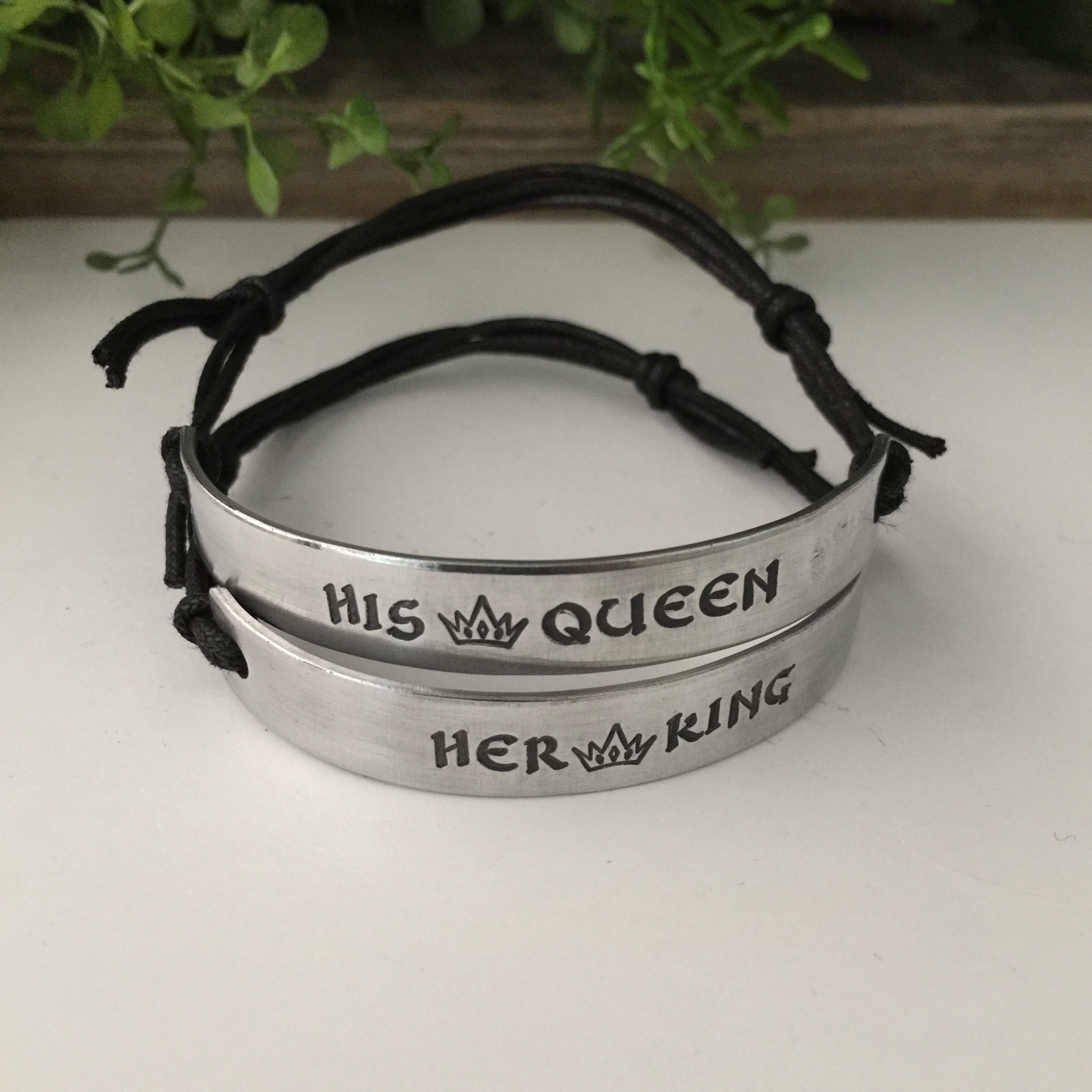 King and Queen Couples His Queen Her King Bracelets His | Etsy
