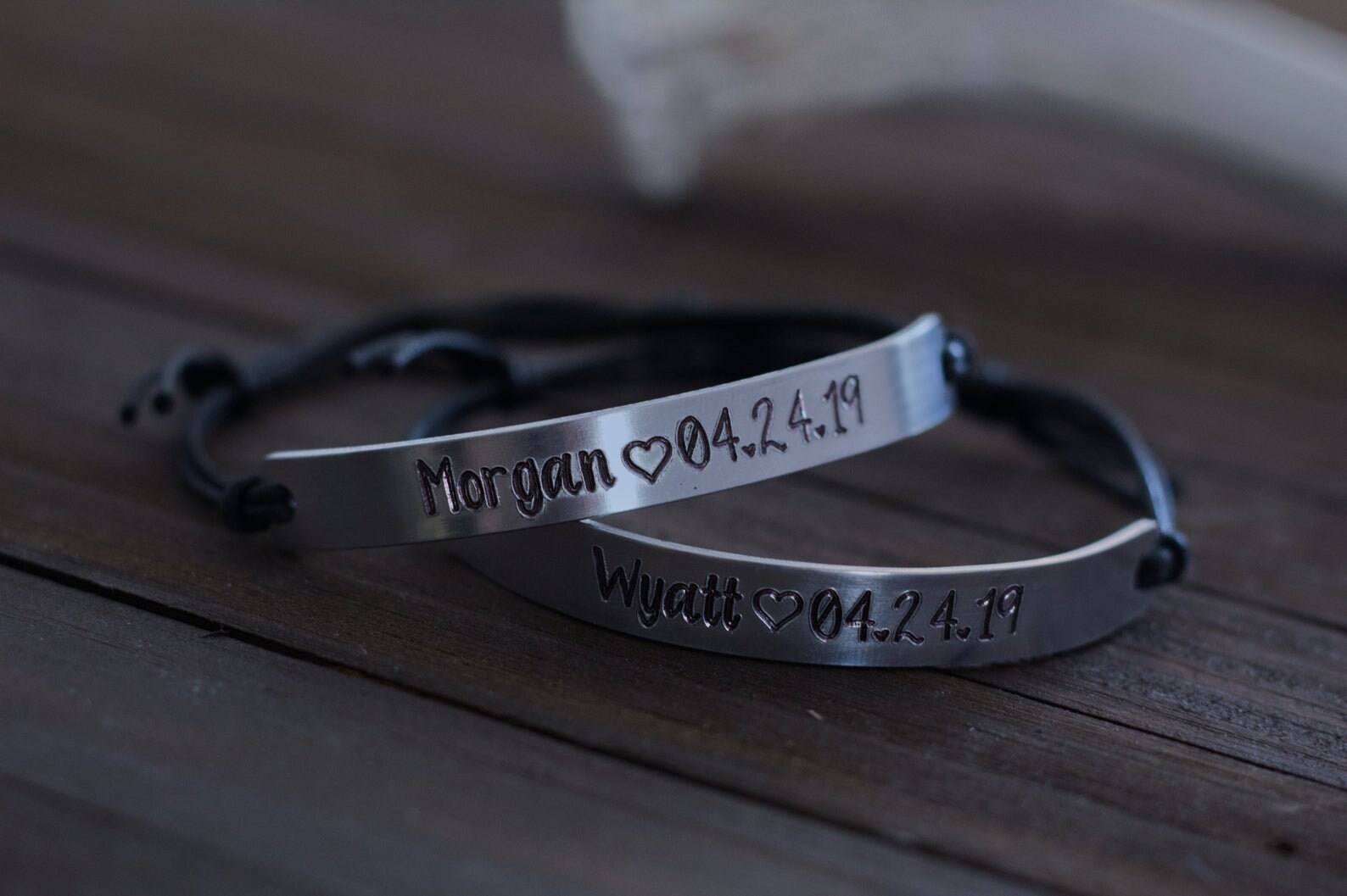 Couples Bracelets With Names Custom Date Bracelet - Etsy