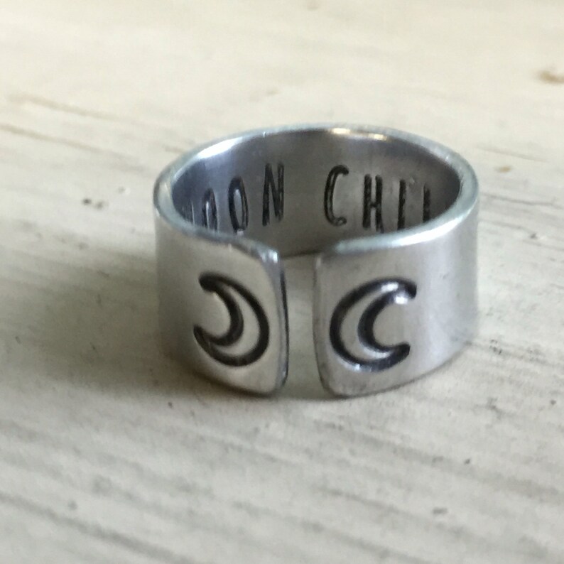 Moon Child Ring Silver Moon Child - Etsy