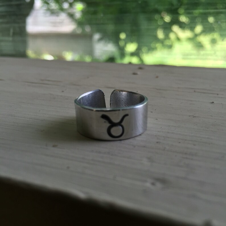 Taurus Ring Horoscope Ring Zodiac Jewelry Zodiac Ring | Etsy