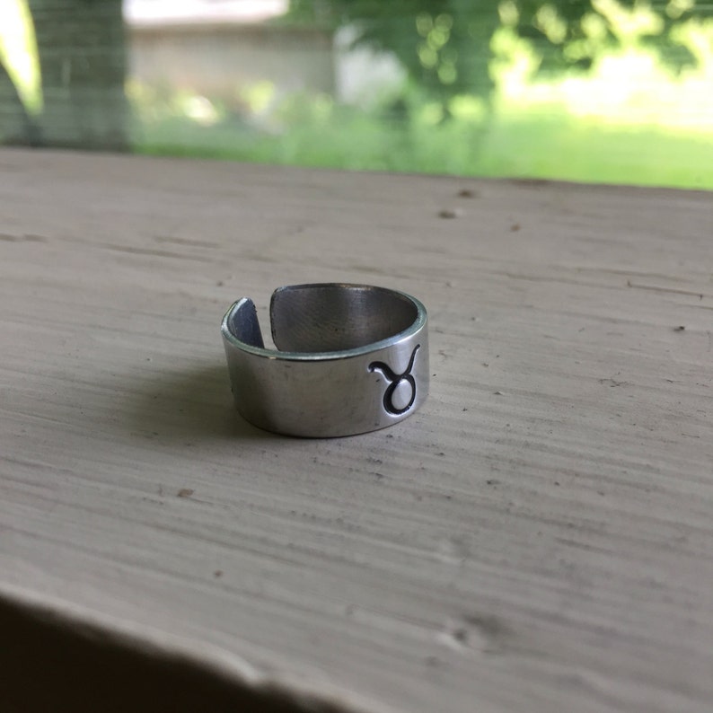 Taurus Ring Horoscope Ring Zodiac Jewelry Zodiac Ring | Etsy