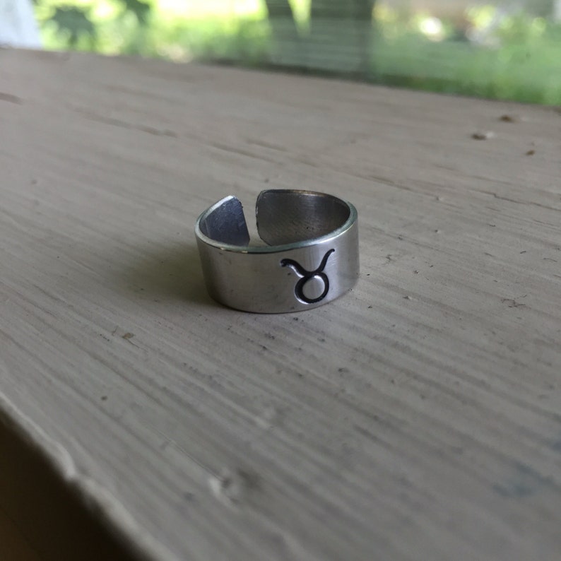 Taurus Ring Horoscope Ring Zodiac Jewelry Zodiac Ring - Etsy