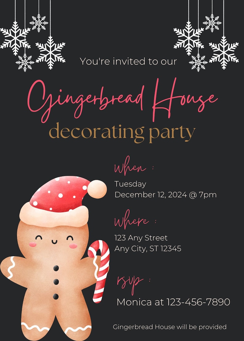 Gingerbread House Decorating Making Party Holiday Christmas - Etsy