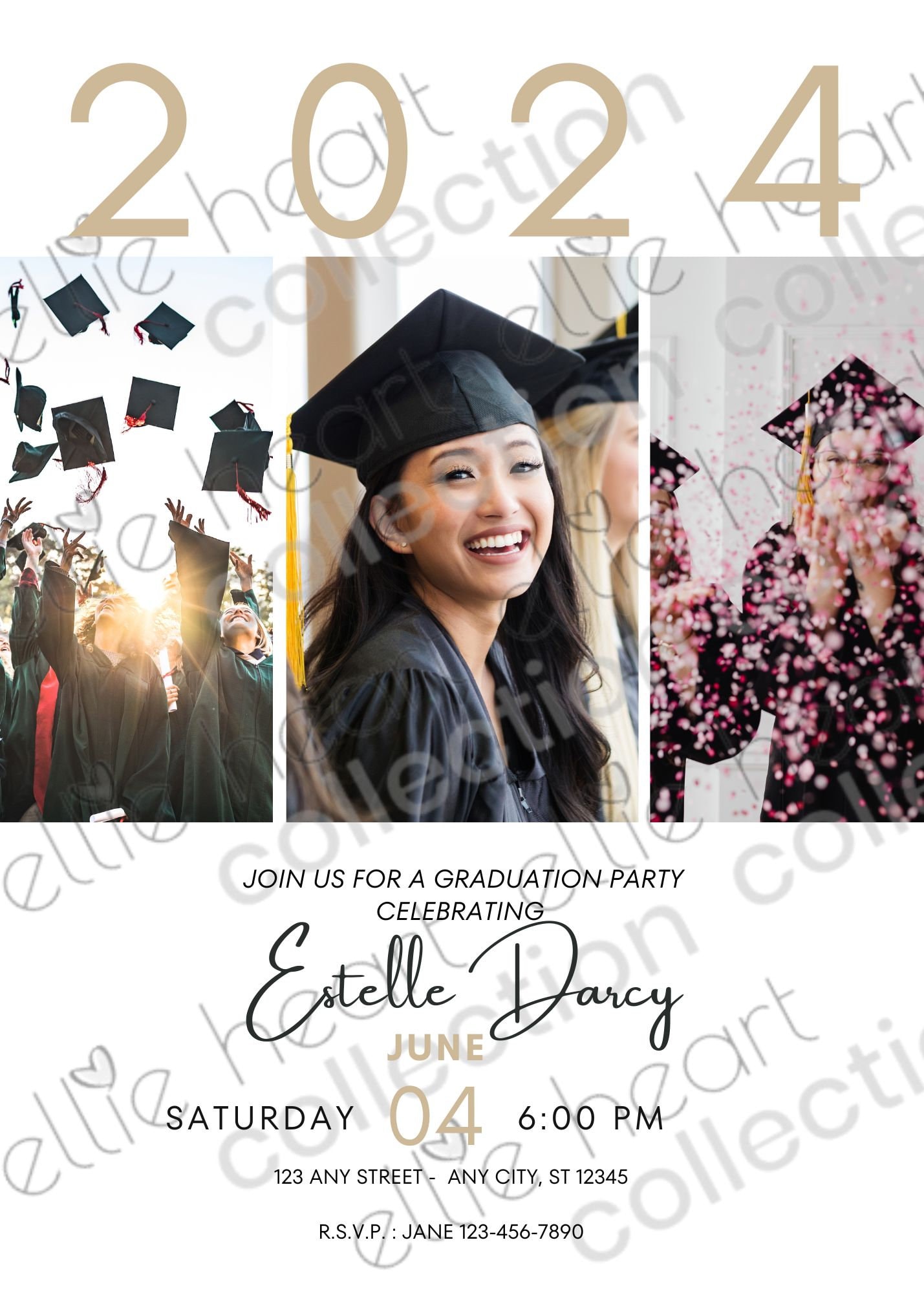 Graduation Class of 2024 Party Digital Invite Invitation - Etsy