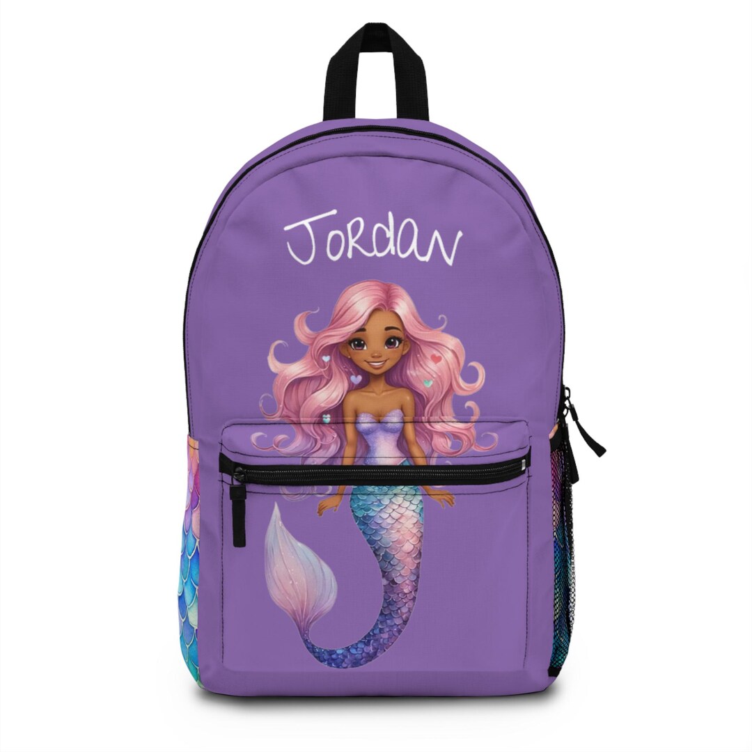 Mermaid Girl Backpack - Black Girl - Etsy