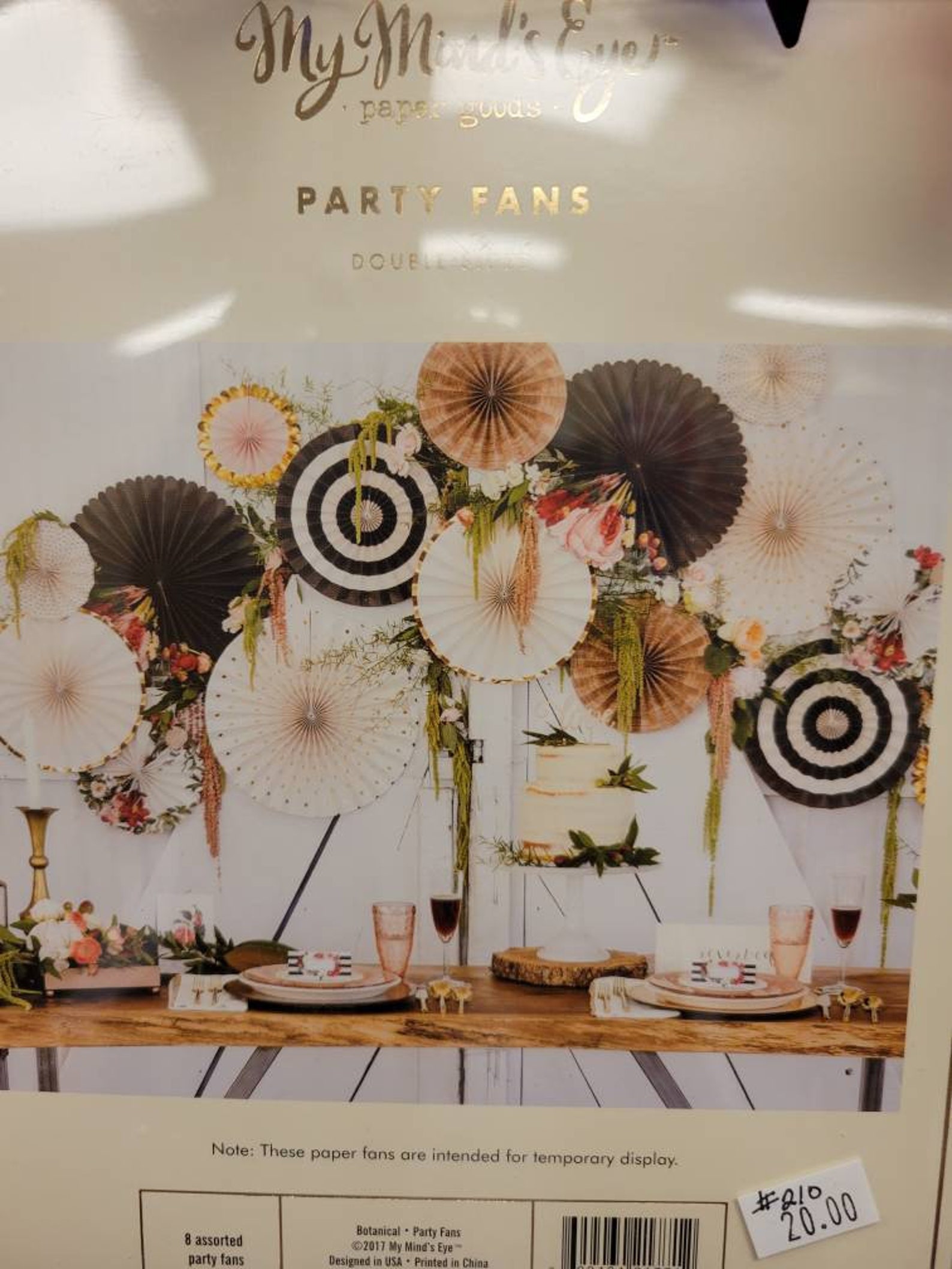 My Minds Eye Paper Goods Foiled Fans/ Botantical - Etsy