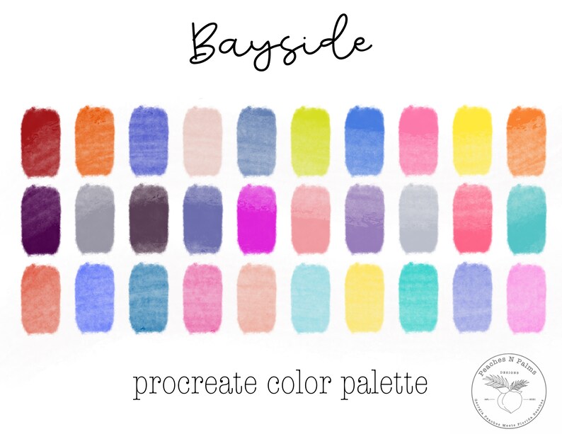 Bayside Procreate Color Palette - Etsy