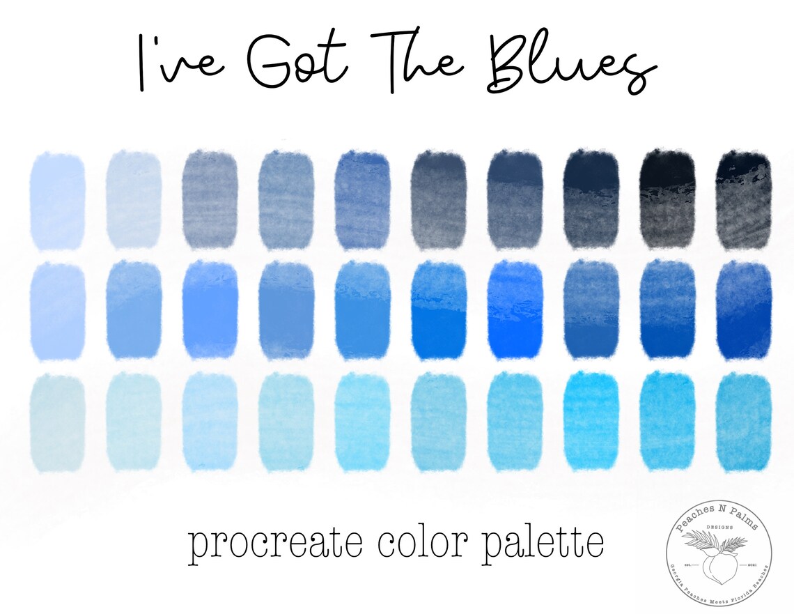 I’ve Got the Blues Procreate Color Palette - Etsy