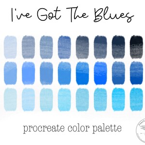 I’ve Got the Blues Procreate Color Palette - Etsy