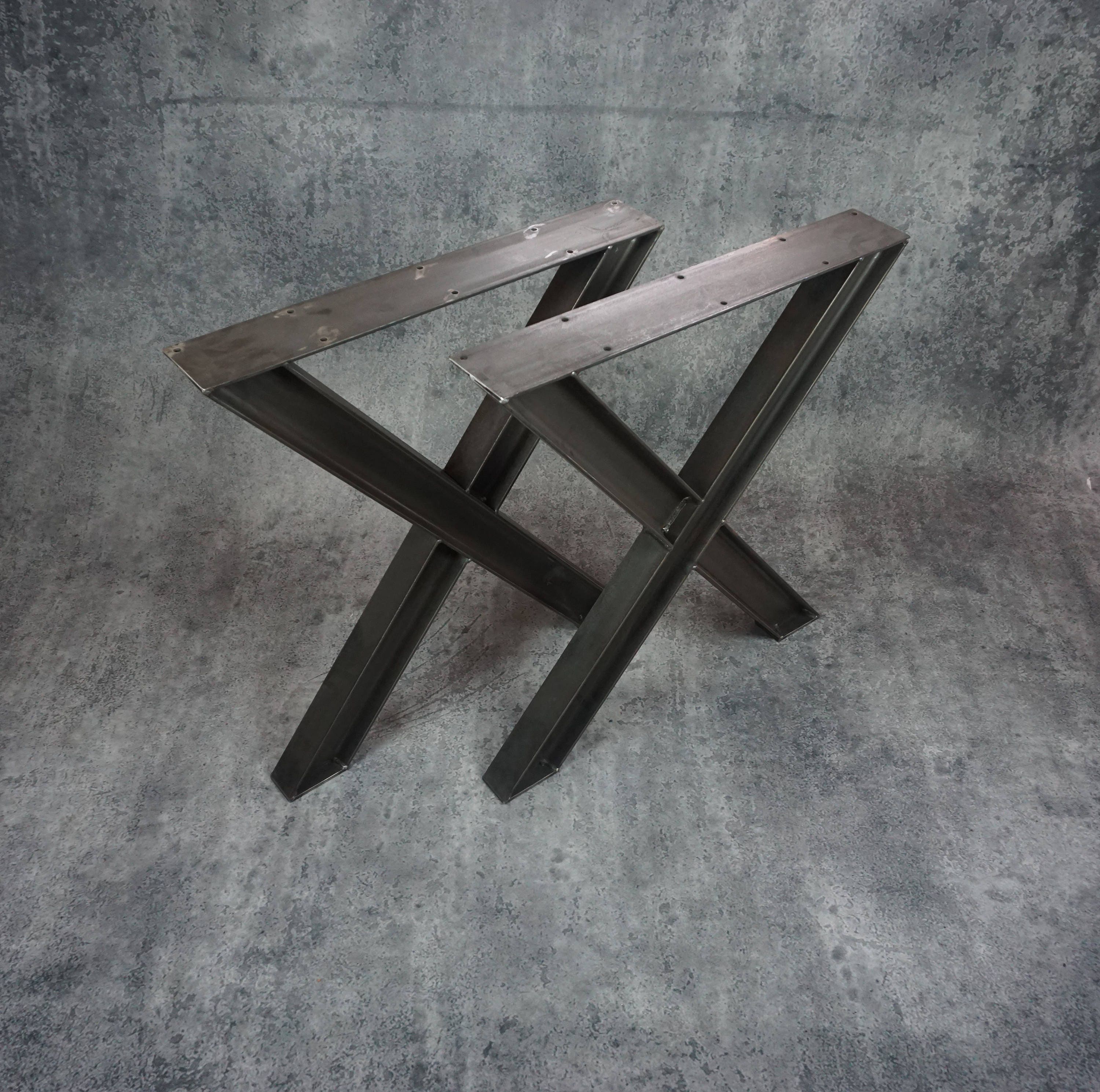 3'' i Beam X Table Legs RawSet of 2 | Etsy