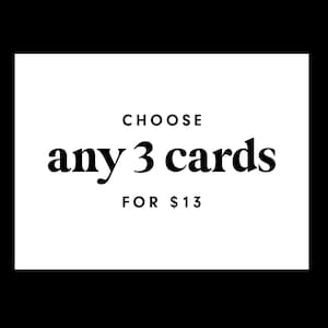 Mix and Match Greeting Cards Set Choose Any 3 Cards Greeting Card ...