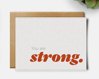 Stay Strong Card Keep Up the Fight Get Well Soon Card. | Etsy