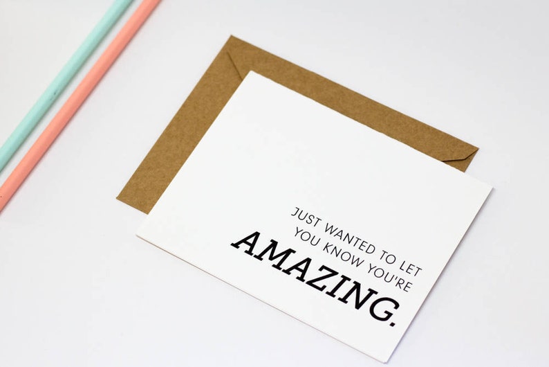 Youre Amazing Greeting Card Thank You Card Thinking of You - Etsy
