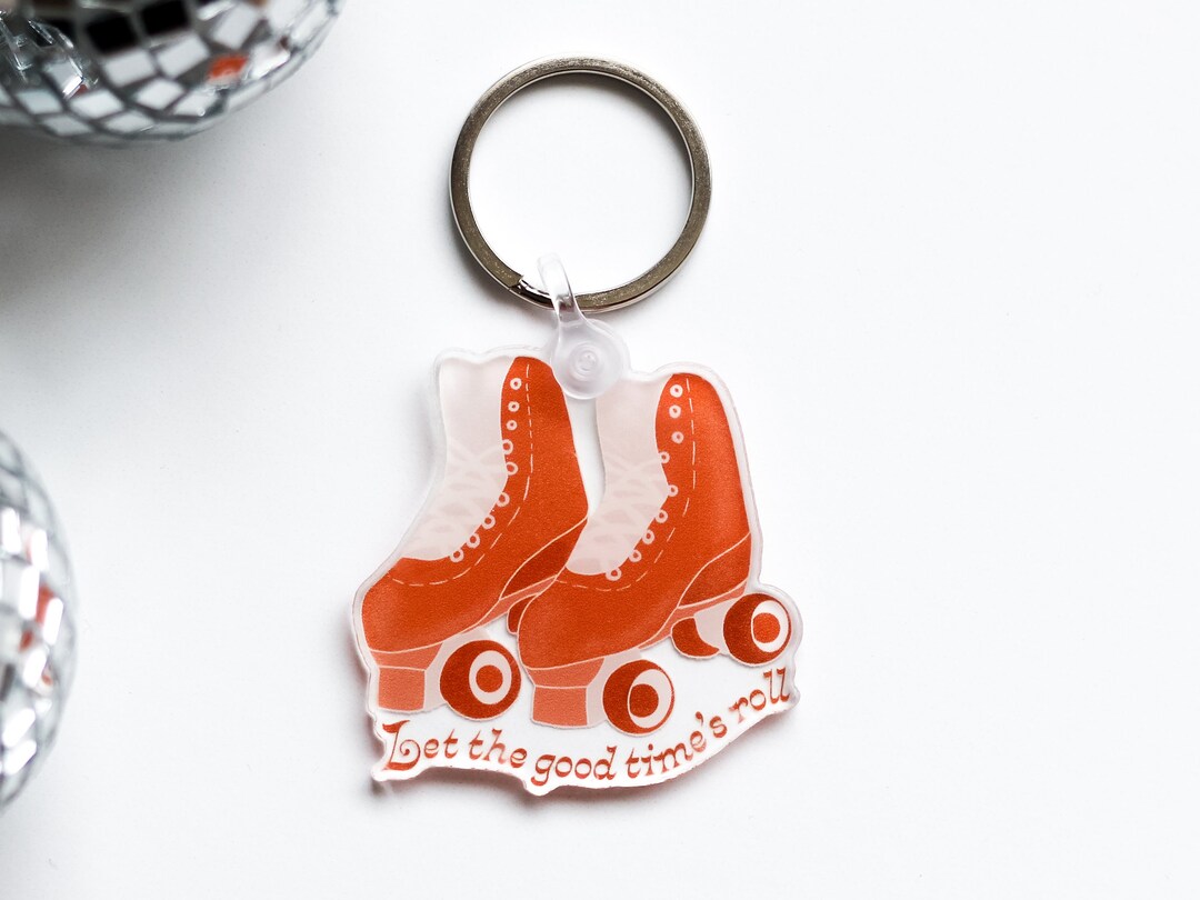 Retro Roller Skate Keychain, 70s Roller Skates, Retro Keychain, Gifts ...