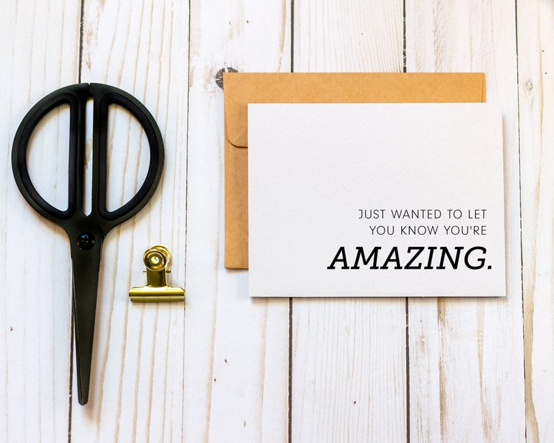 Youre Amazing Greeting Card Thank You Card Thinking of You - Etsy