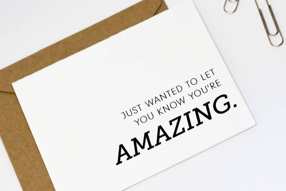 Youre Amazing Greeting Card Thank You Card Thinking of You - Etsy UK