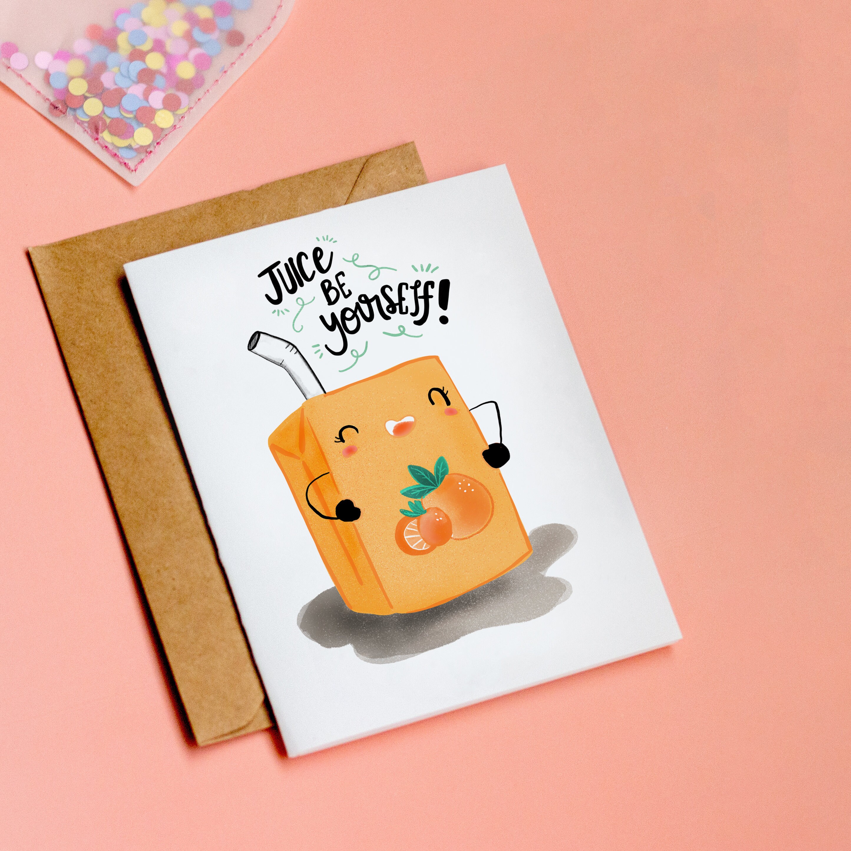 Juice Be Yourself Card Good Luck Card First Day of School - Etsy