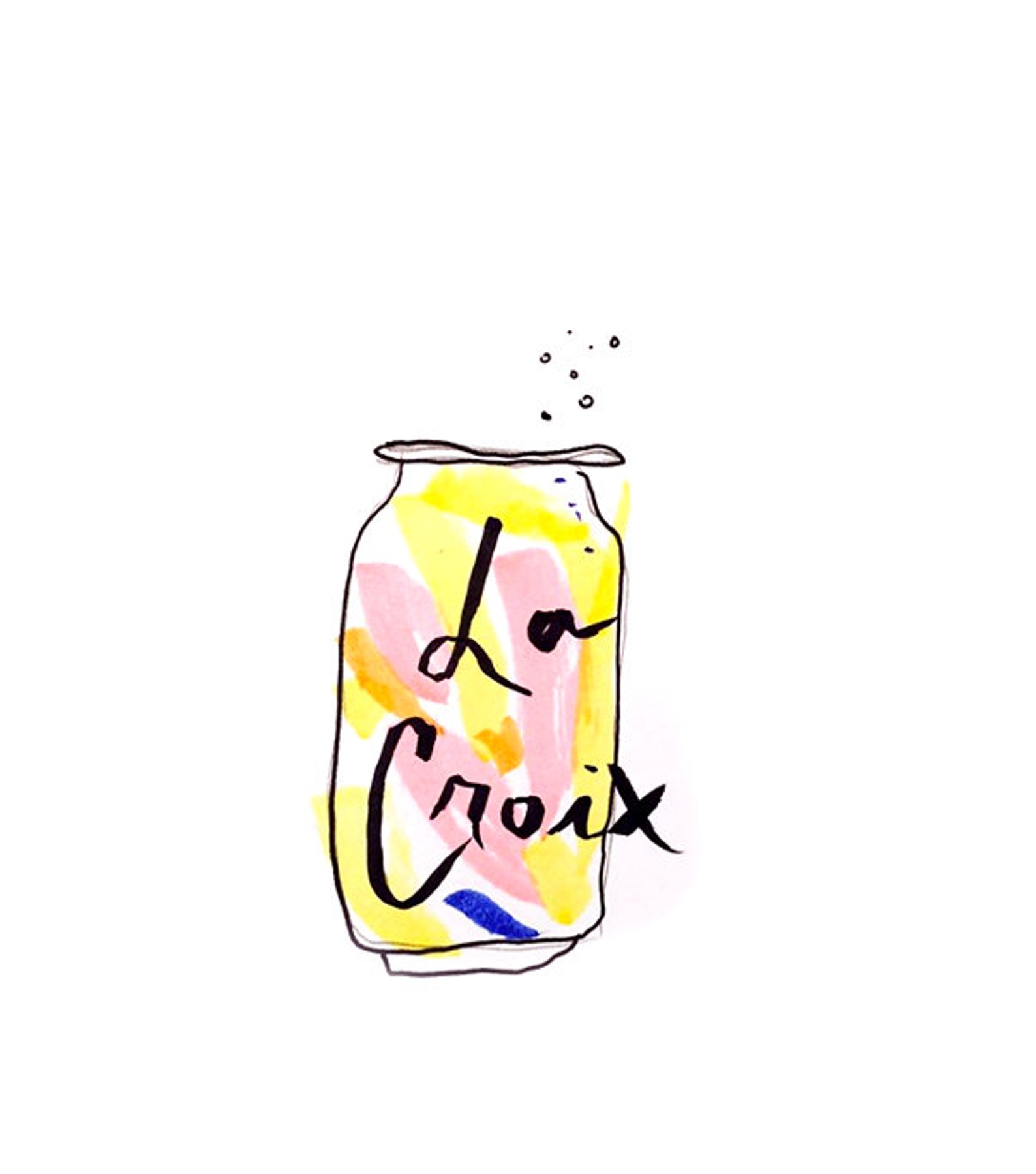 La Croix Watercolor Art Print | Etsy