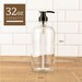 32-ounce Large Clear Glass Boston Round Bottles With Black Pumps - Pack ...