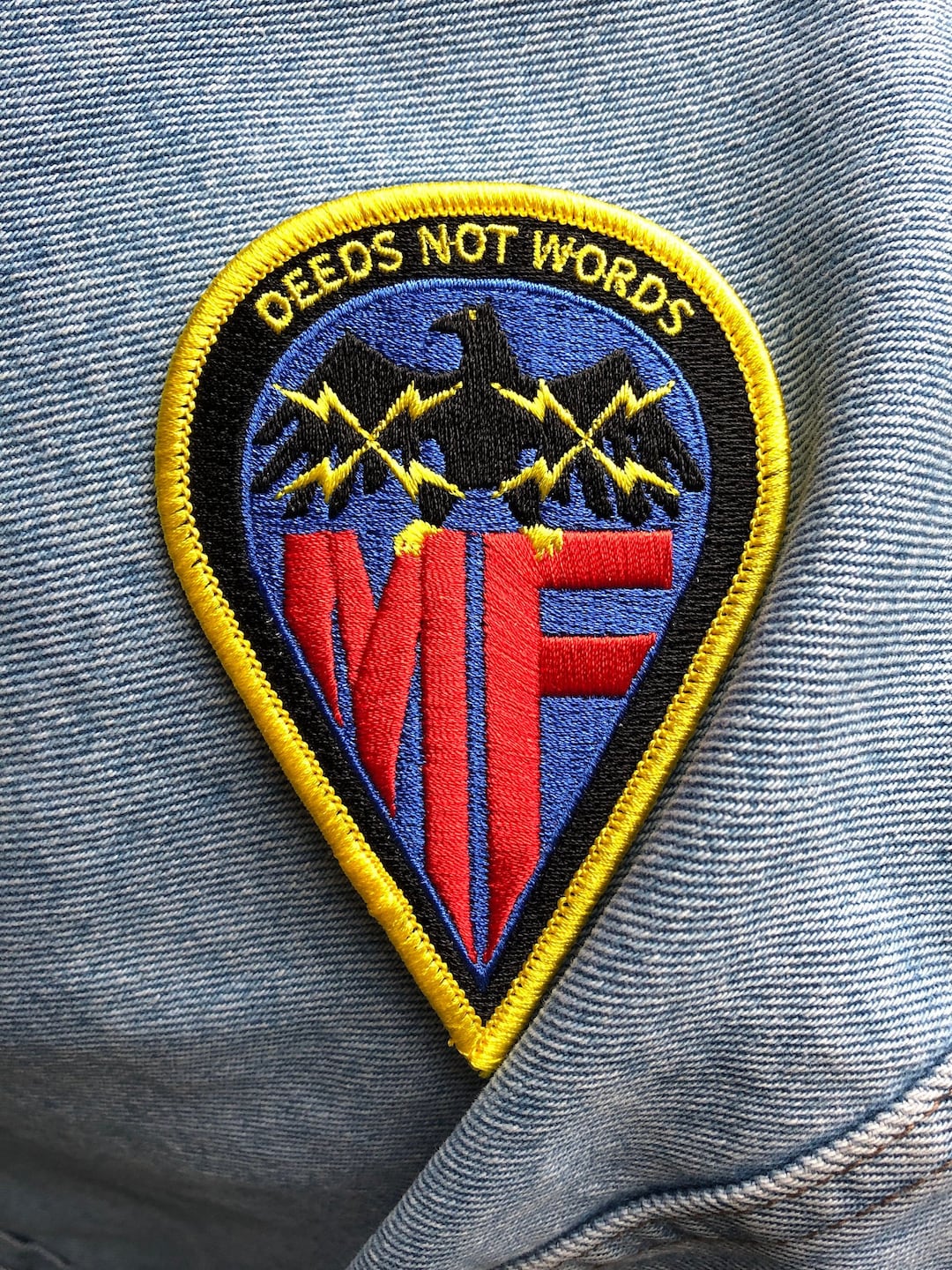 Deeds Not Words | Megaforce Patch - Etsy