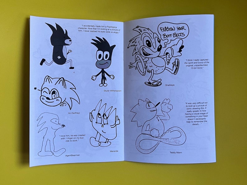 DRAW A SONIC Zine - Etsy